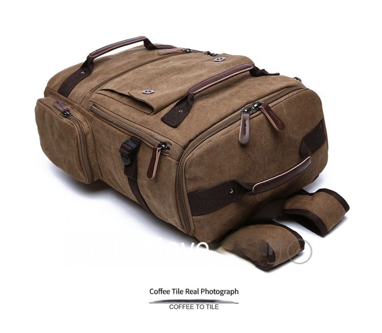 New Korean 50-65L large-capacity laptop backpack thickened canvas ...