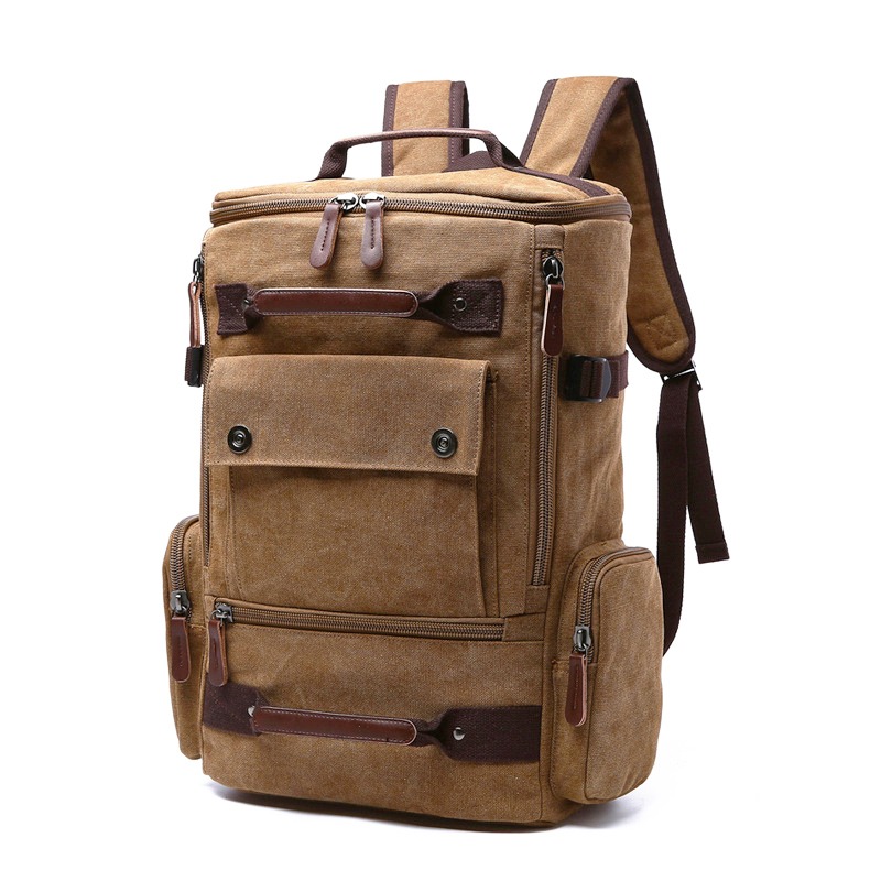 New Korean 50-65L large-capacity laptop backpack thickened canvas ...