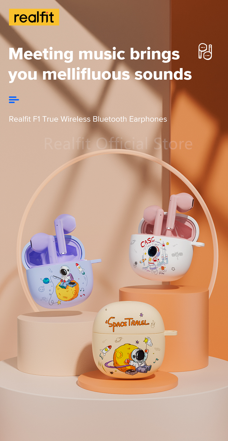 Realfit F1 Bluetooth Earphone Excellent HIFI Quality Wireless Earbuds ...