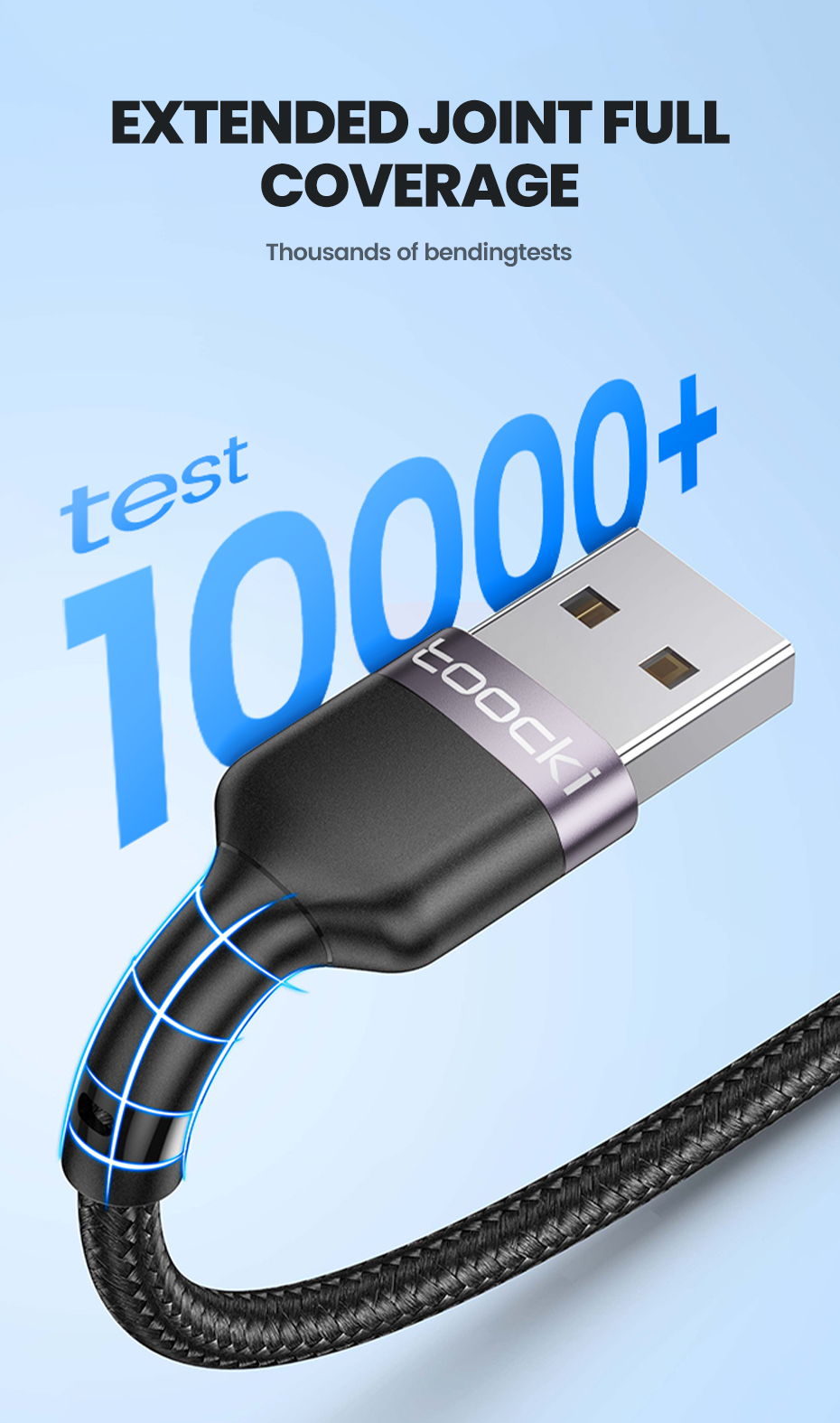 Toocki 100W 3 In 1 USB Cable Micro USB Type C Cable Charger USB C Data ...