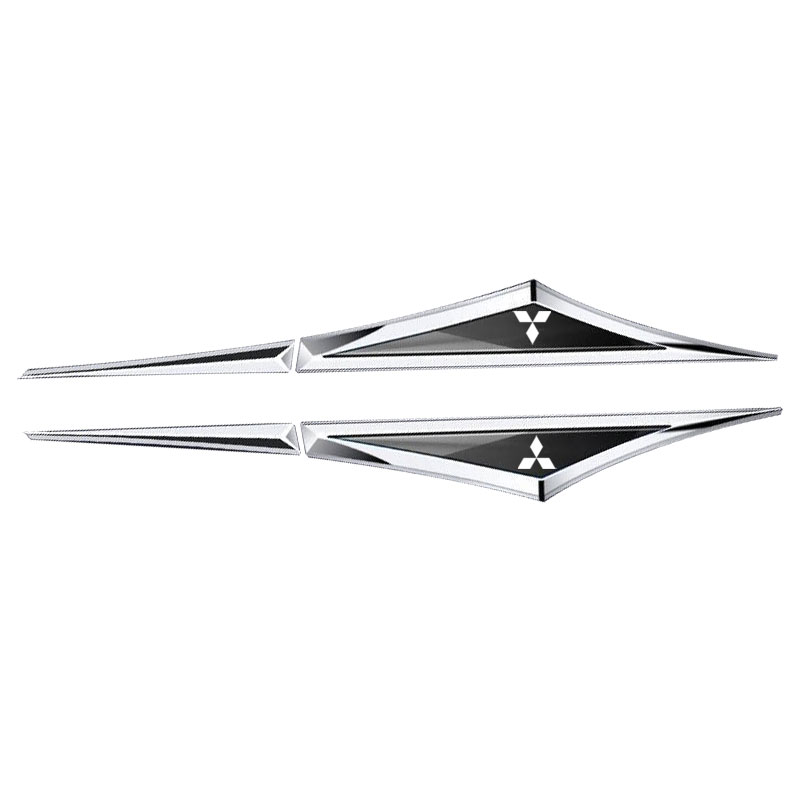 Toyota car stainless steel blade leaf plate side label decorative ...