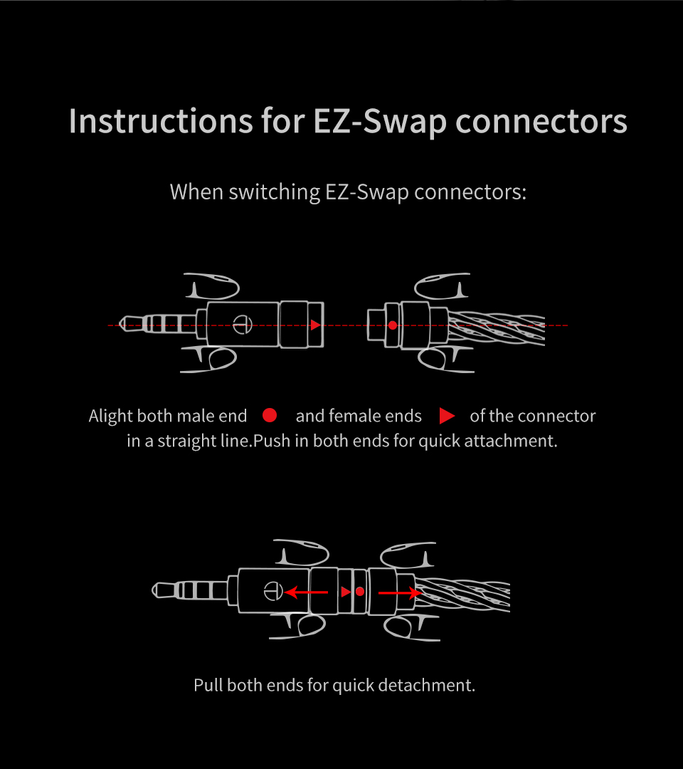 TRN 3.5MM 2.5MM 4.4MM Type-C Plug Replaceableaudio Plug For TN Redchain T2 Pro T3 Pro T6 Pro TX ...