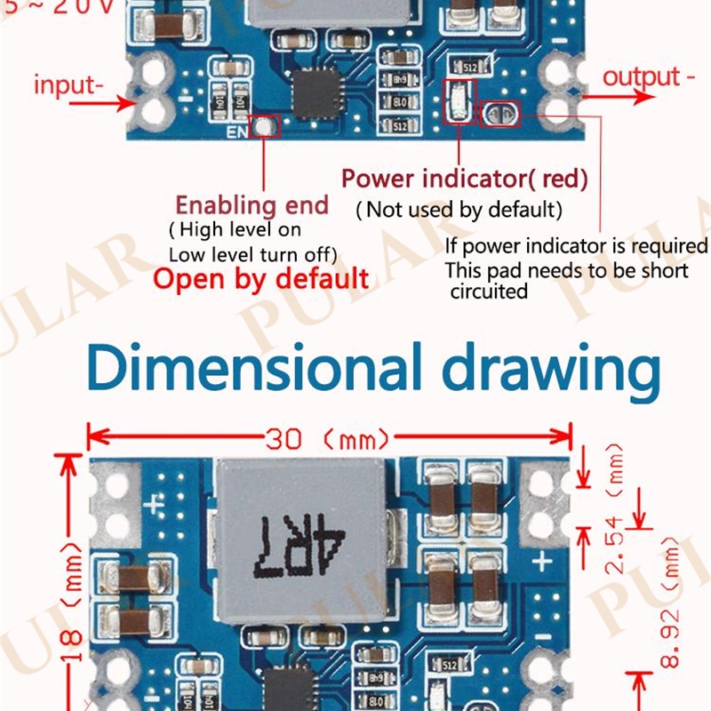 Mini560 / Pro 5A High Efficiency Output 3.3V 5V 9V 12V Step Down DC-DC ...