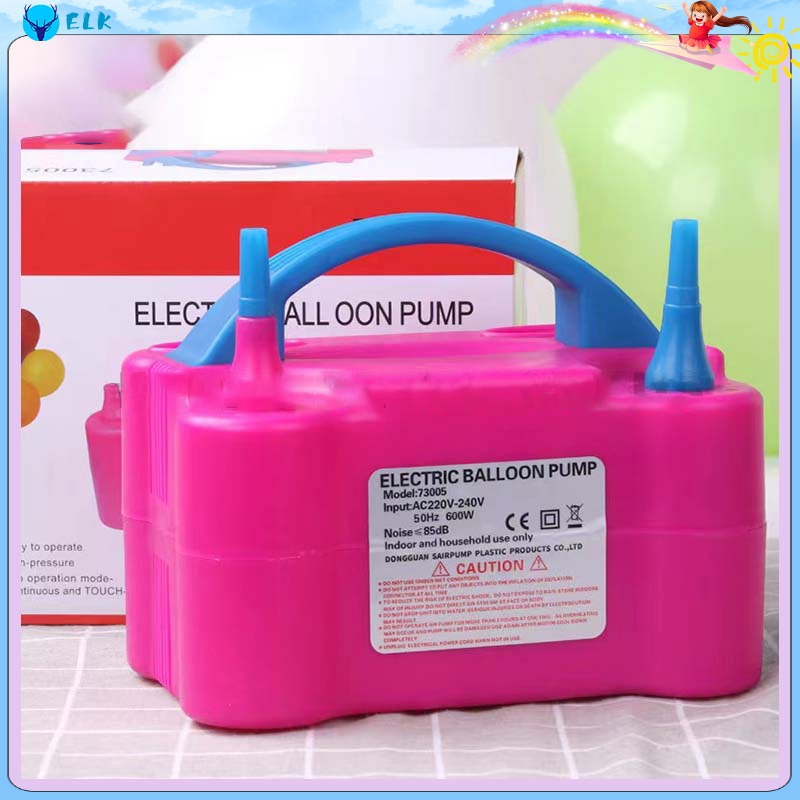 【ELK】Electric Birthday Balloon Pump Electric Balloon Pump Pink Double ...