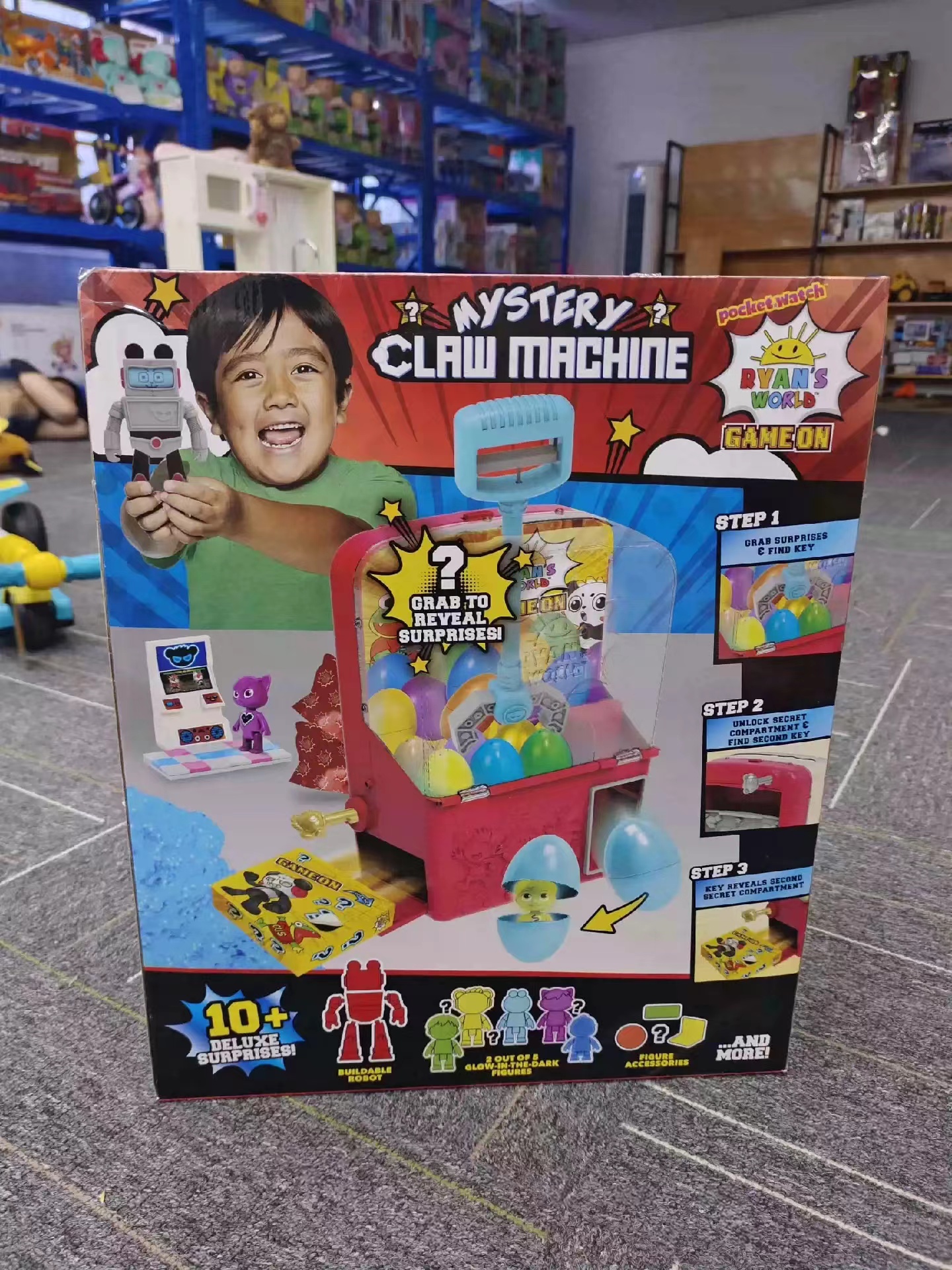 RYAN'S WORLD Mystery Claw Machine Playset and Figures by Just Play ...