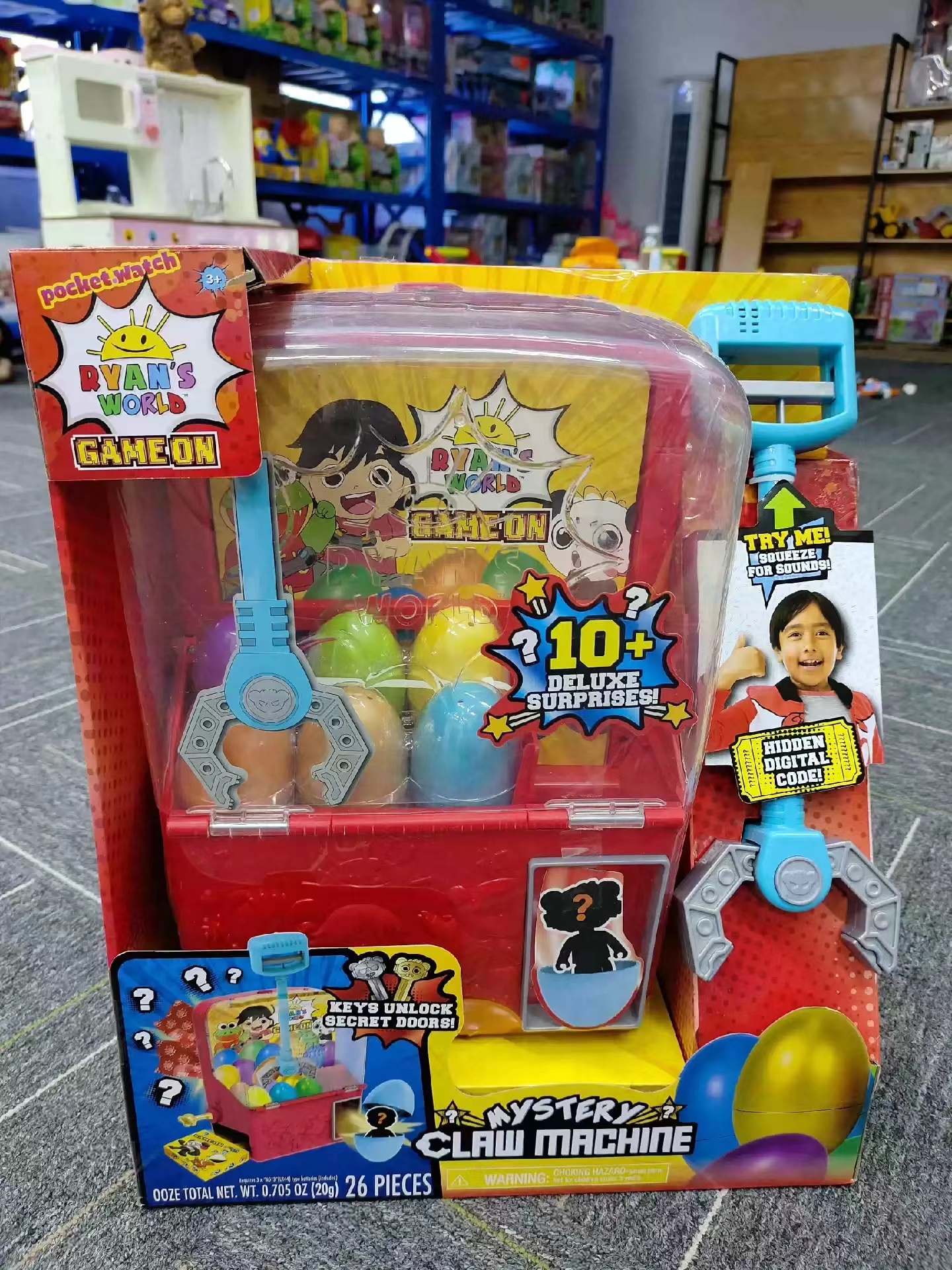 RYAN'S WORLD Mystery Claw Machine Playset and Figures by Just Play ...
