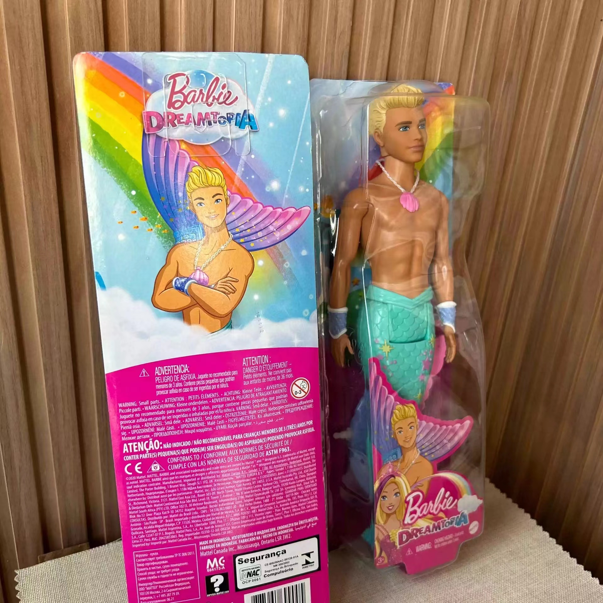 Barbie Dreamtopia Merman Doll, Approx. 12-Inch with Blue Rainbow Tail ...