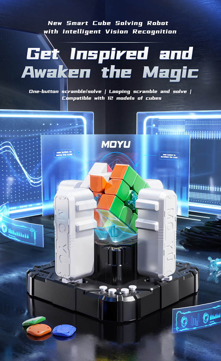MoYu Cube Robot Magic Cube 3x3x3 Helper MoYu Robots Bluetooth ...