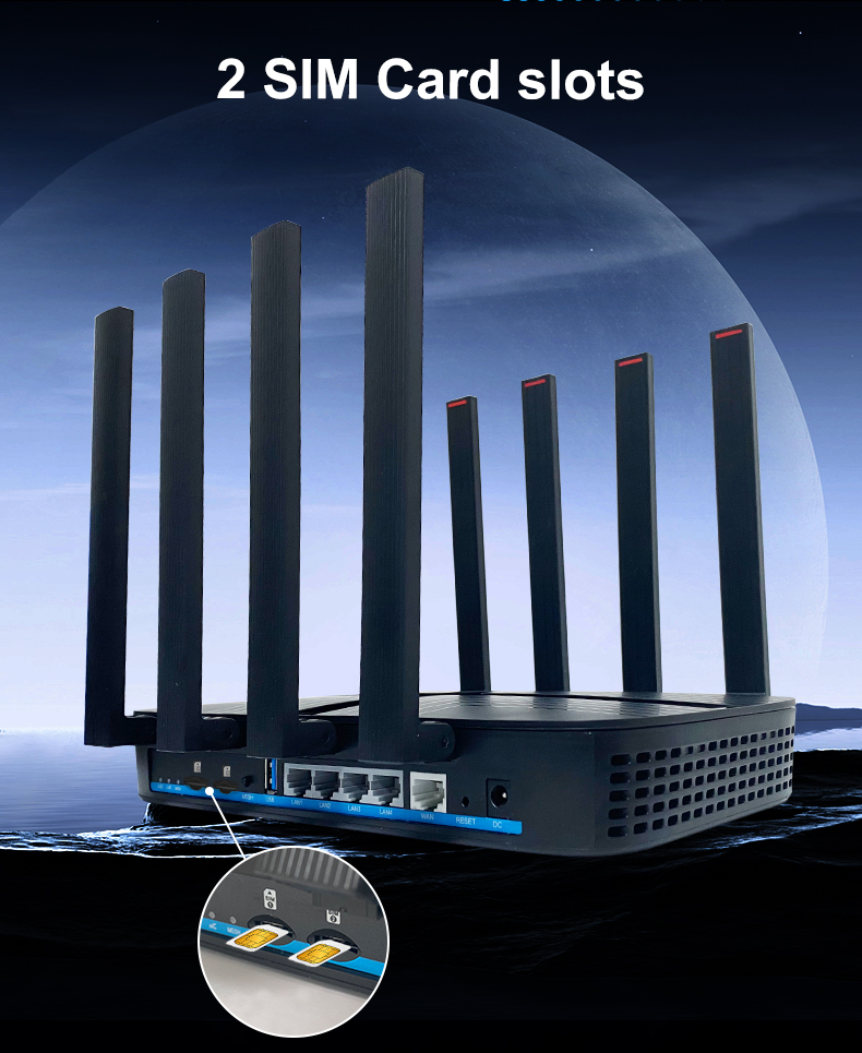 ZBT 8102-M.2-S 5G Wifi6 AX3000 Router Mesh System Modem 1WAN+4LAN 1000M ...