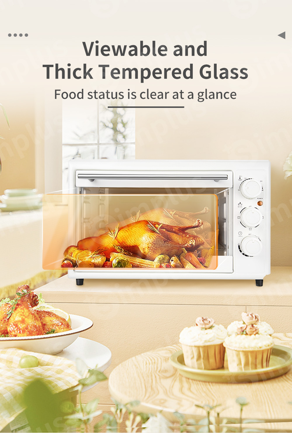 Simplus Electric Oven Multi-function Baking Machine 30L Large Capacity ...