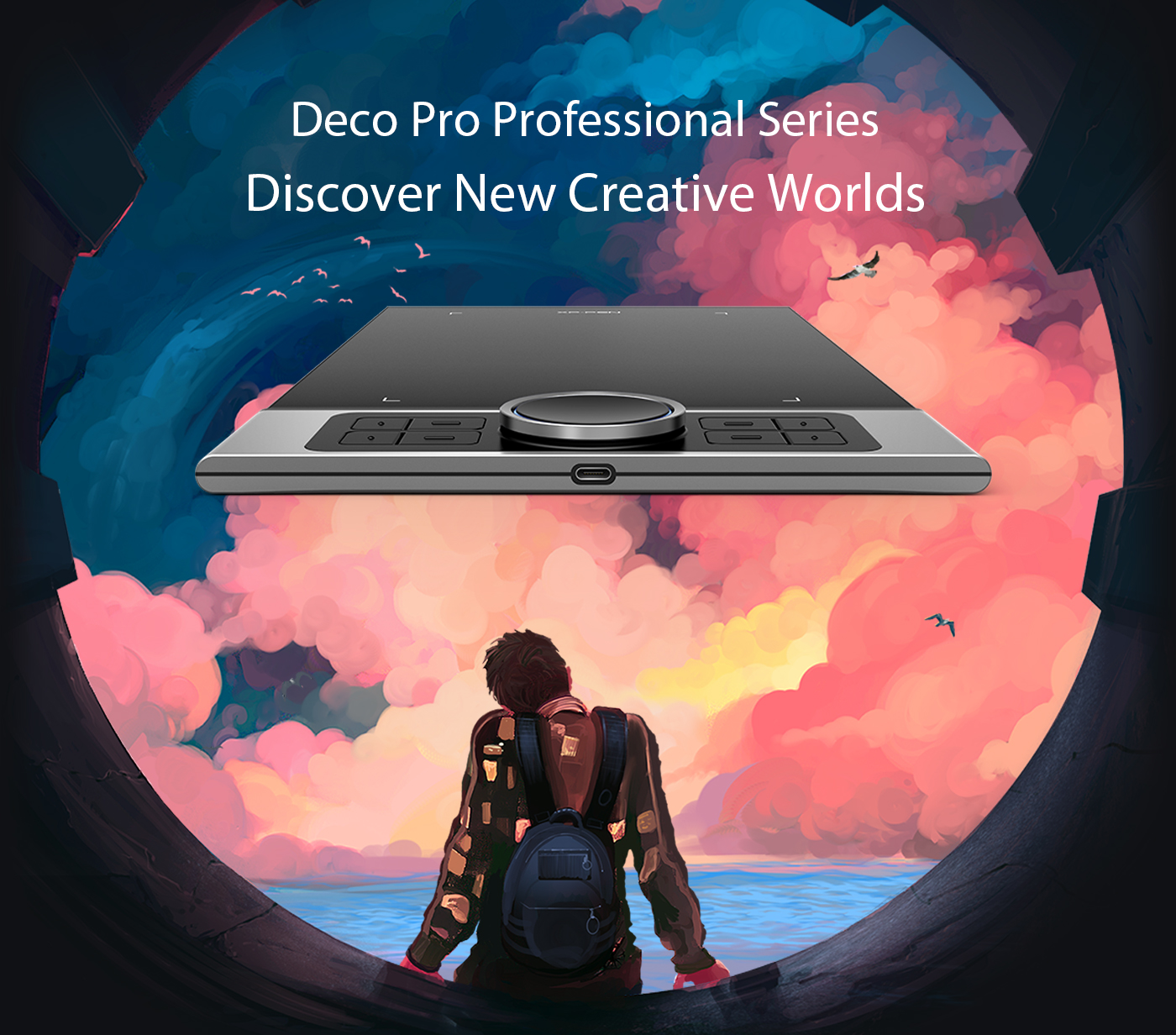 XPPen Deco Pro Drawing Tablet Pen Tablet Digital Graphic Tablet Support ...