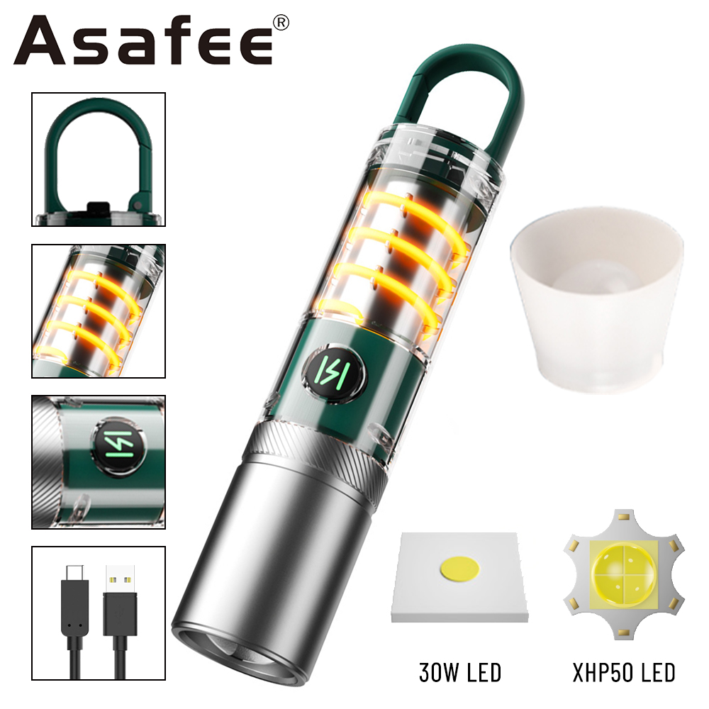 Asafee CB-936 Flashlight 800LM Camping Lamp 30W P50 LED Light Super ...