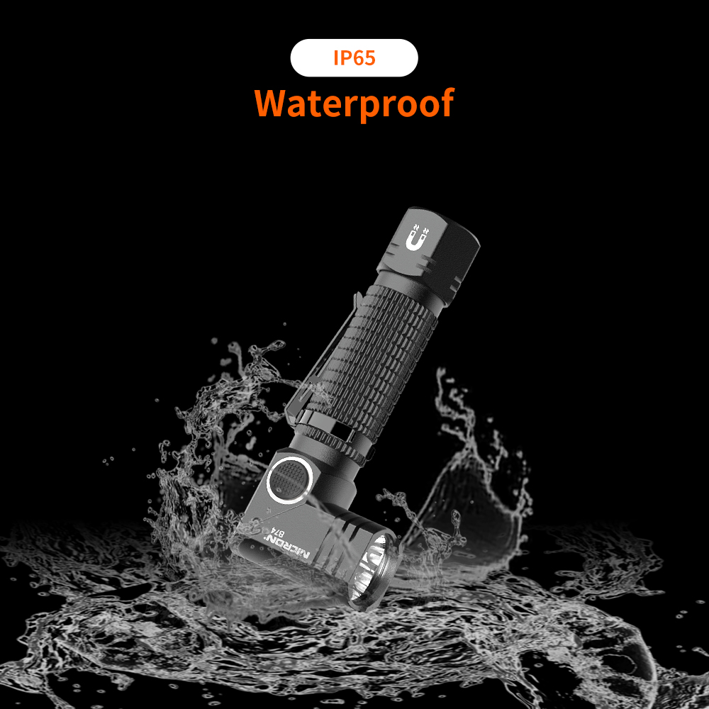 NICRON Led Flashlight B74 Handfree Dual Fuel 90 Degree Twist Rotary ...