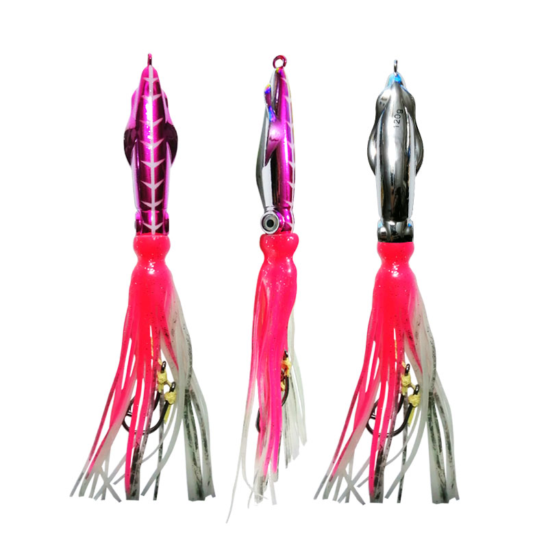 TEASER【J108】60g 100g 150g 200g Slow Pitch Squid Jigs Bait Metal Jig ...