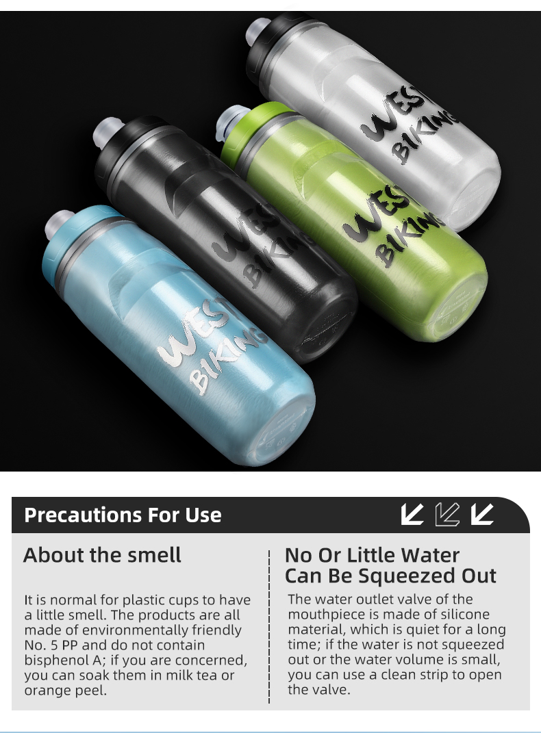 WEST BIKING Cycling Cold Water Insulated Bottle MTB Road Bike Thermal ...