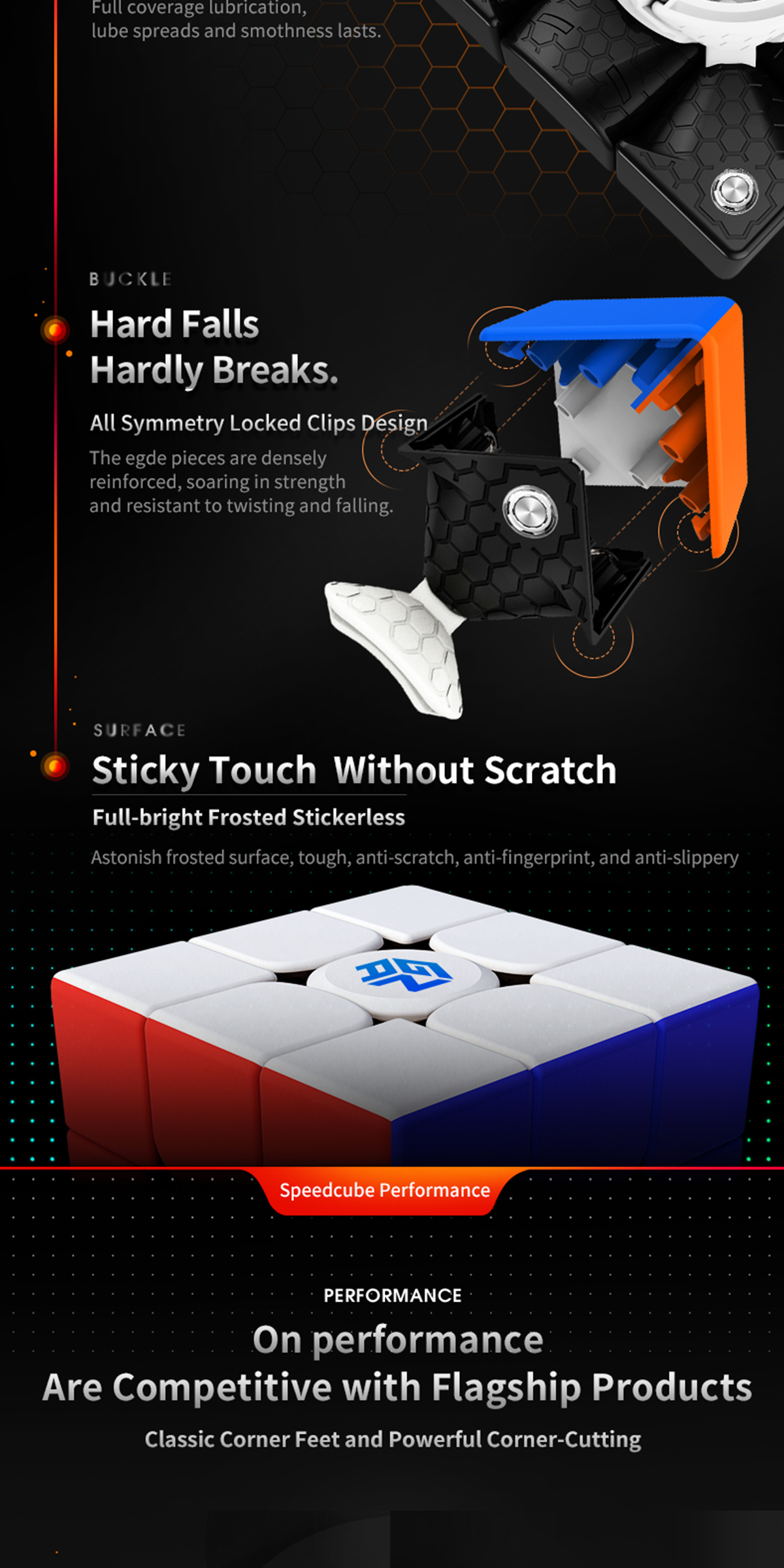 GAN 356 M 3x3 Magnetic Speed Cube GAN356ME Magic Cube Kids Puzzle ...