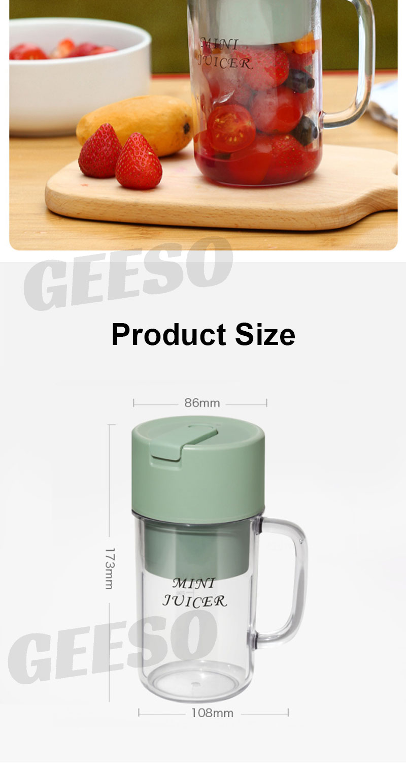 GEESO Juicer Blender Juice Juicer Cup With Straw Portable Juice Blender ...