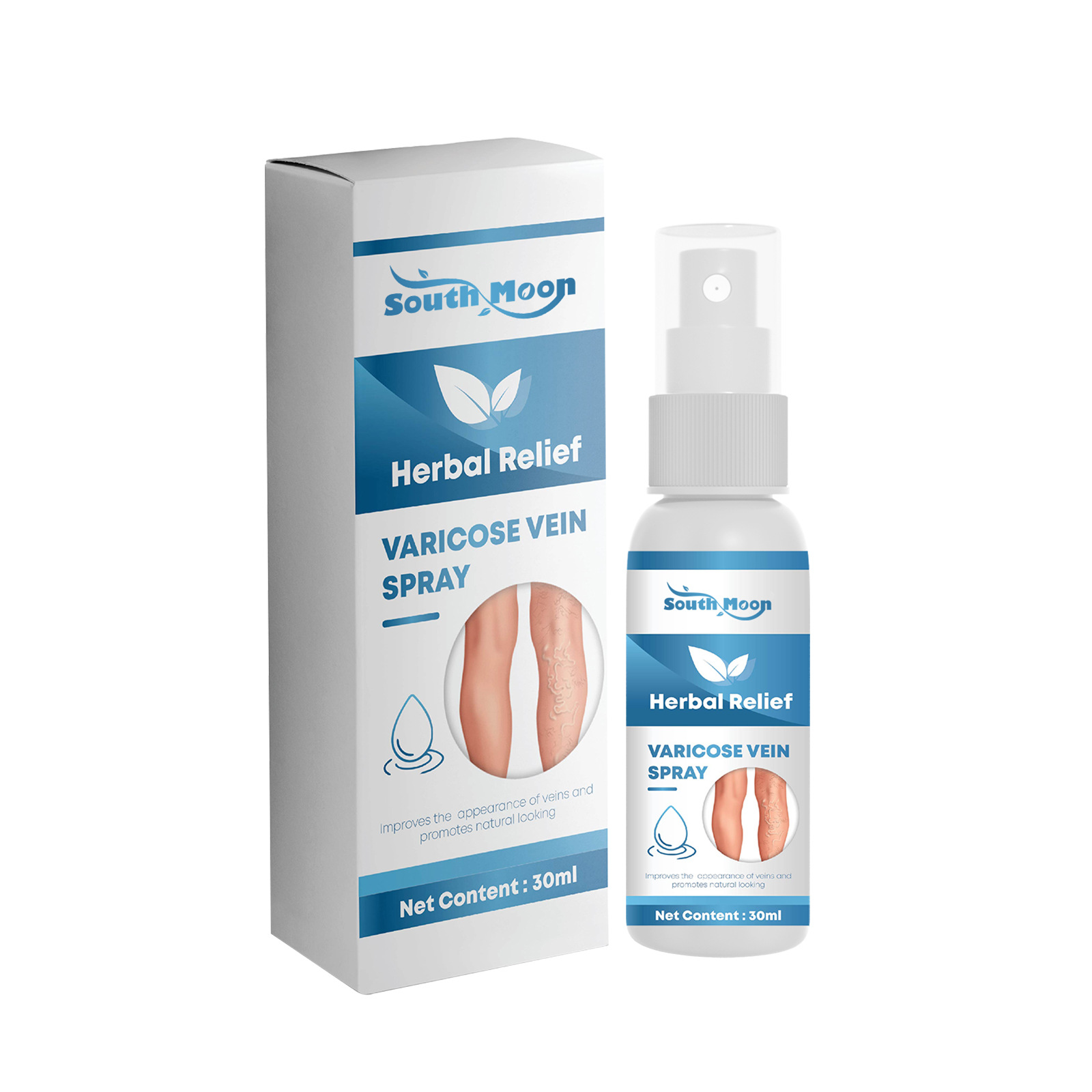 South Moon Varicose Vein Treatment Spray 30ml Varicose Vein Massage ...