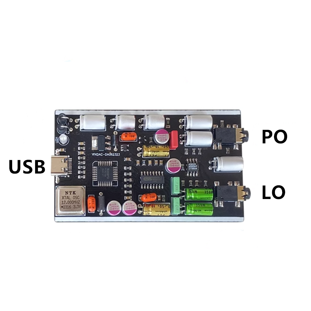 ES9023DAC Computer USB Sound Card Decoder 3.5mm Audio Output Support ...