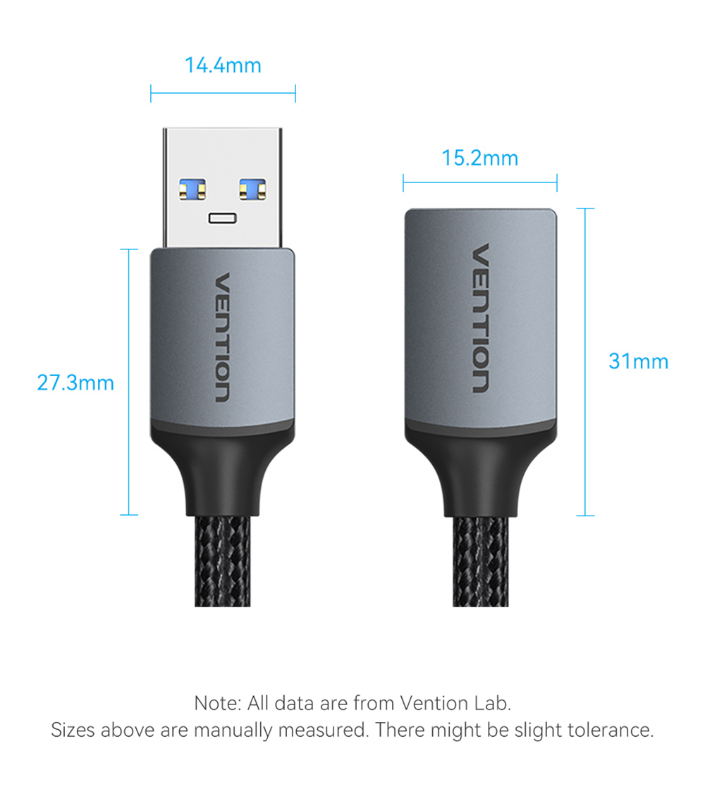 Vention Extension Cable USB 3.0 Type A Male to Type A Female Extender ...