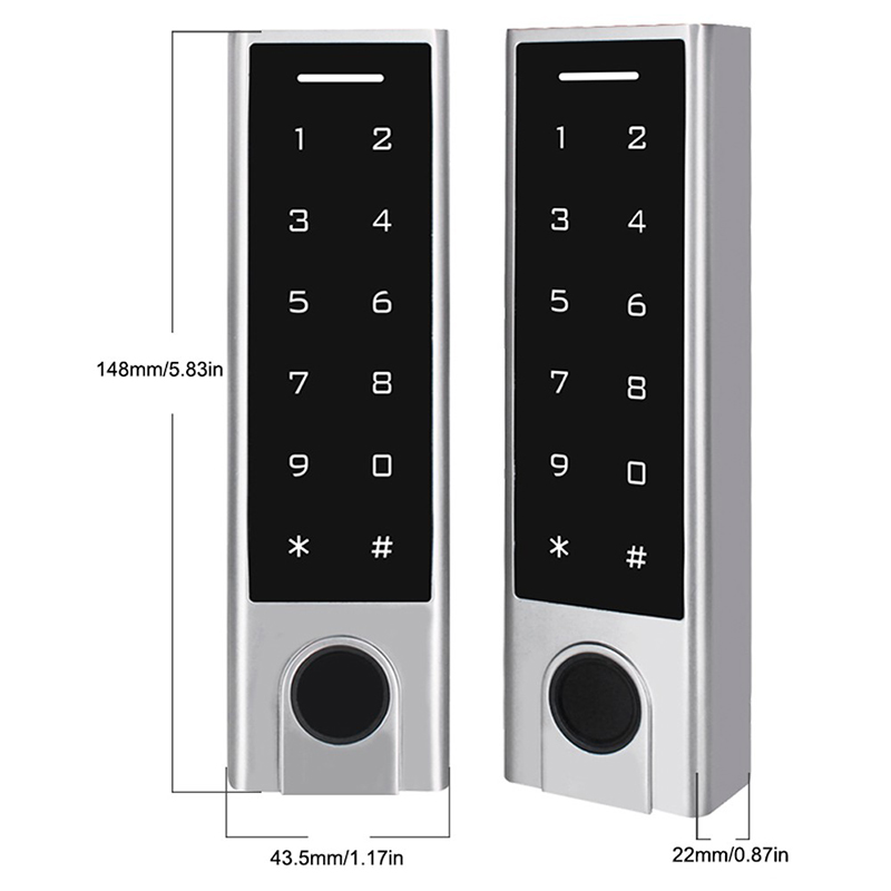 Bluetooth Free App Touchkey Fingerprint Metal Door Access Control ...