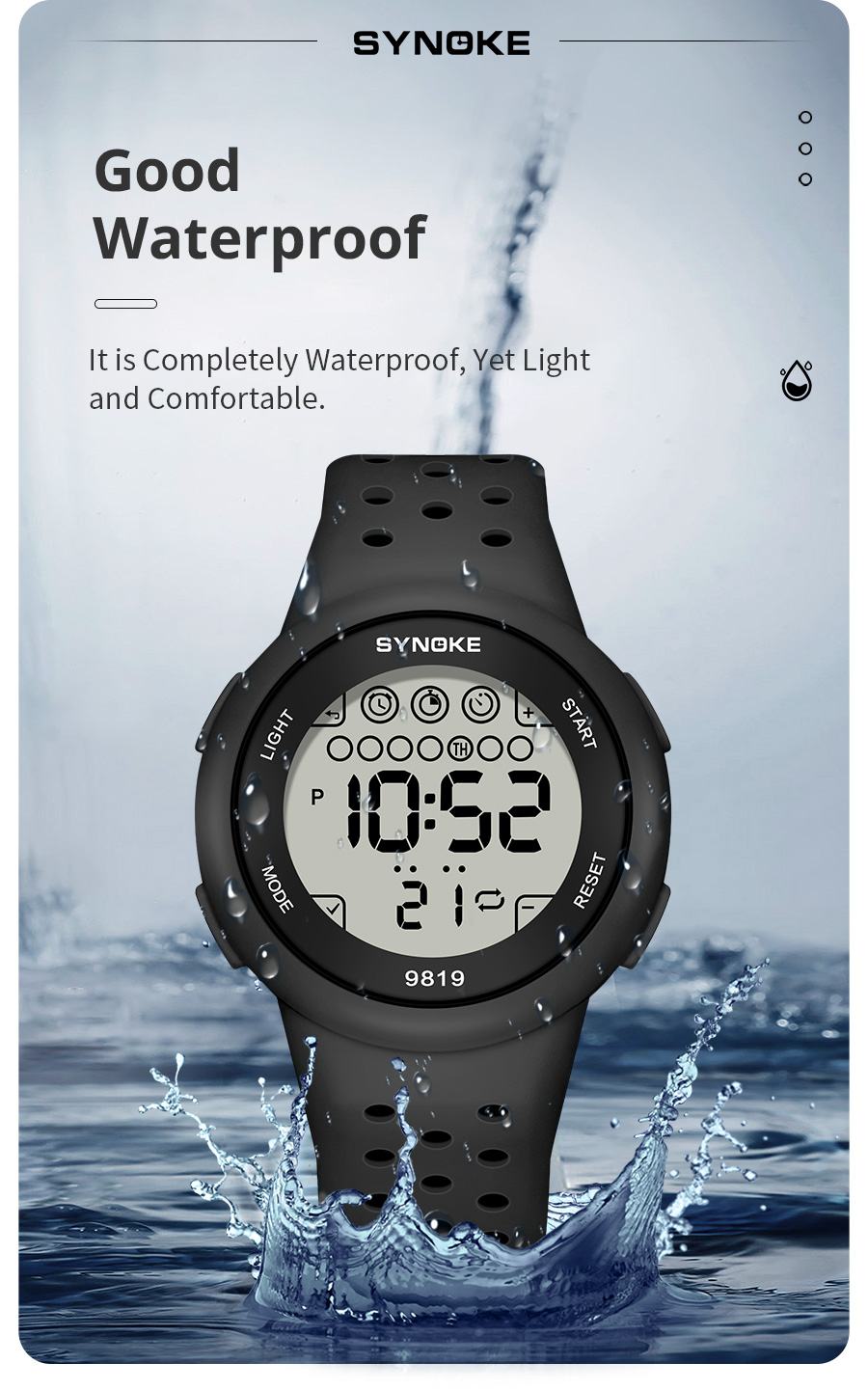 SYNOKE Electronic Watch Men's Outdoor Sports Waterproof | Shopee Philippines