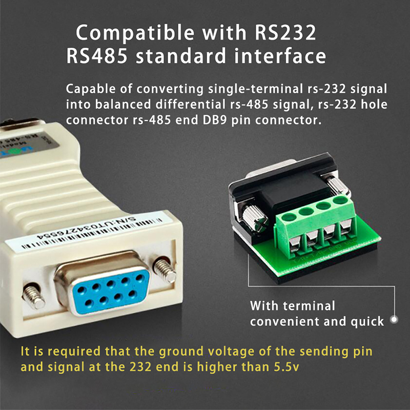 RS232 to RS485 converter RS-232 RS-485 Adapter RS 232 485 female RS232 ...
