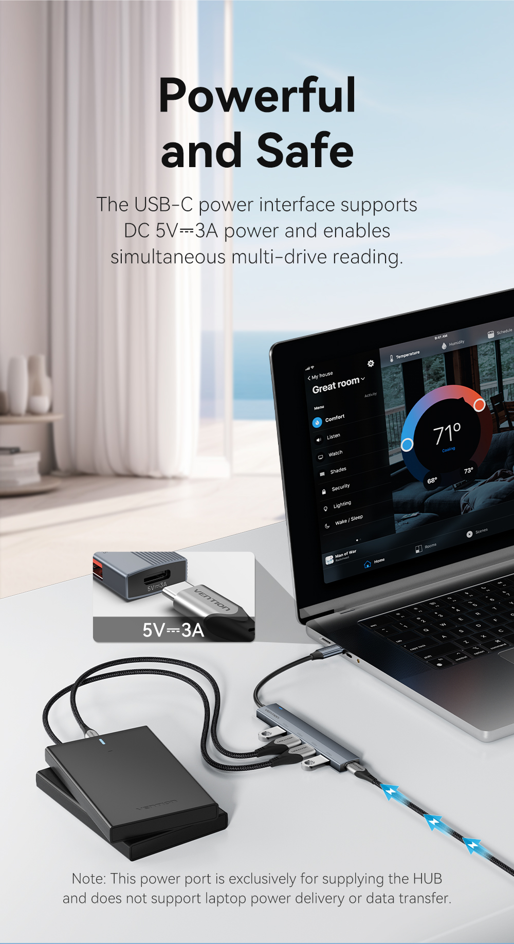 Vention Type-C Mini Hub Type C to USB 3.2 Gen 2 HUB Network Adapter HUB ...