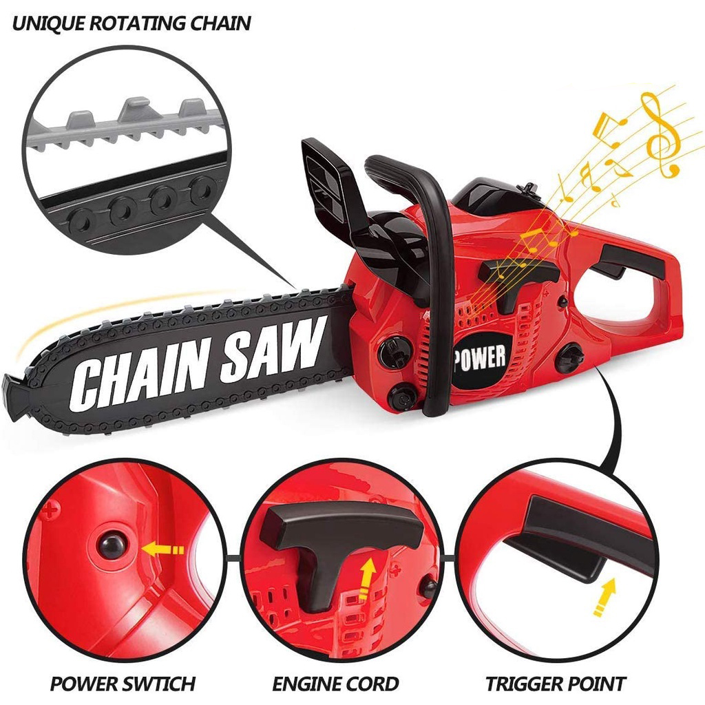 Electric Saw Toy Construction Tools for Kids Pretend Play With ...