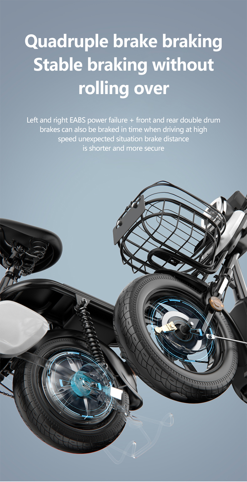 Electric bicycle 14-inch e bike mini two-wheel battery bike 48V ...