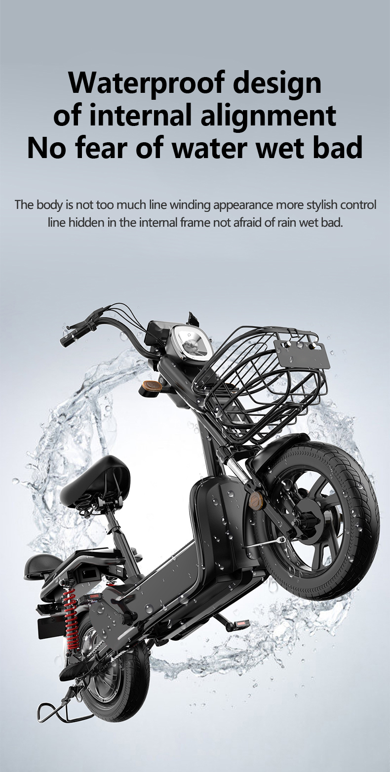 Electric bicycle 14-inch e bike mini two-wheel battery bike 48V ...