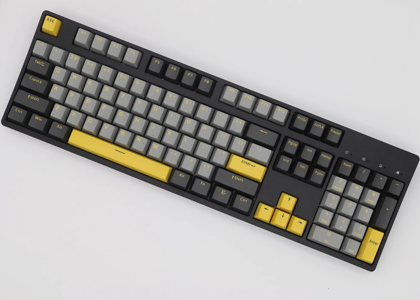 GMK Graphite gold Keycaps 166 Key PBT Double Shot OEM Profile Keycaps ...