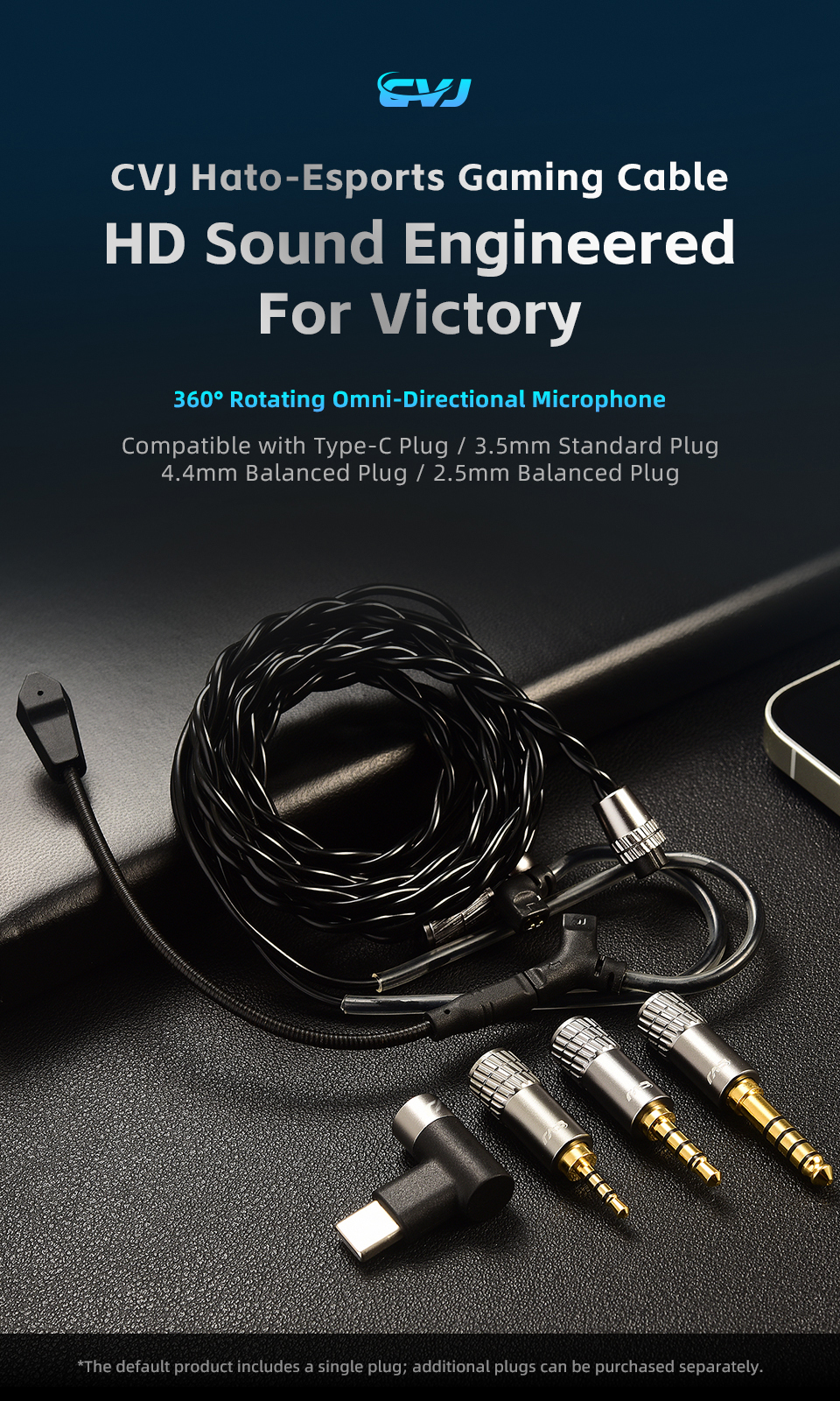 CVJ Hato Typec game-specific interchangeable audio plug boom microphone ...