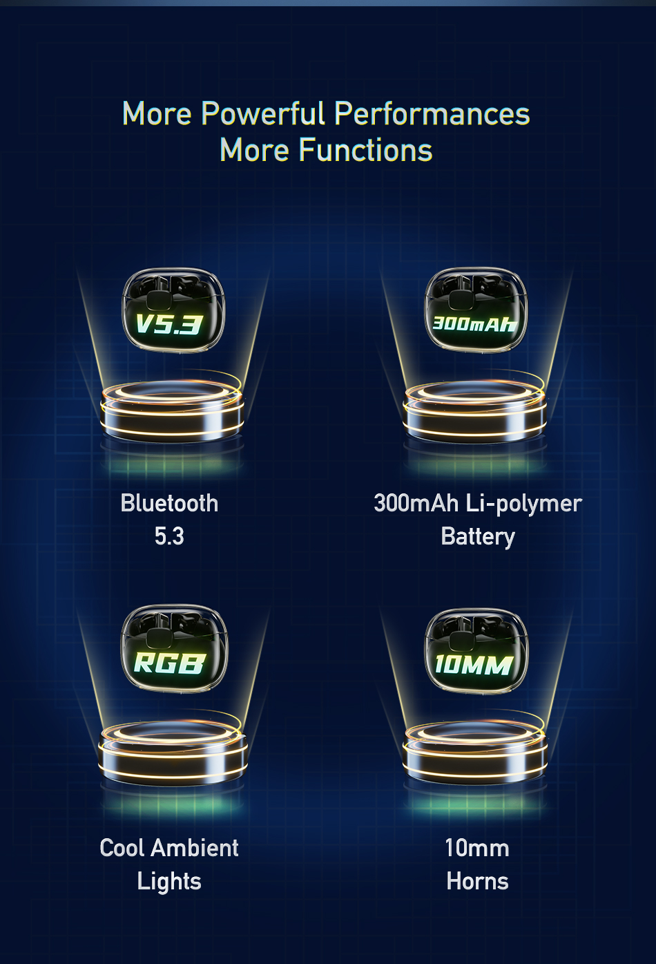 Awei T52 Pro True Wireless Earphones 4 Mic ENC Noise Cancelling ...