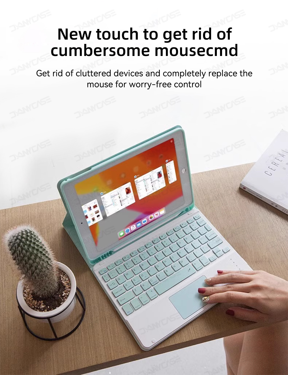 Universal Wireless Rechargeable Touch Keyboard, Square Keycap Bluetooth ...