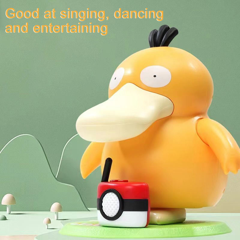 KIDS ZONE Dancing Pokemon Psyduck Music Box Mini Hand Crank Laser ...