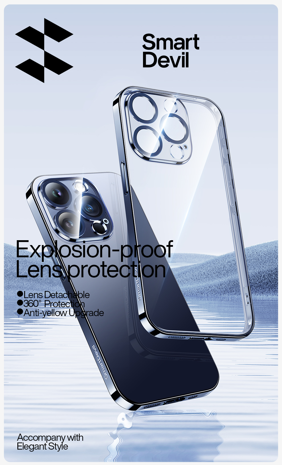 SmartDevil One-piece All-in-One Lens Silicone Soft Case For iPhone 15 ...