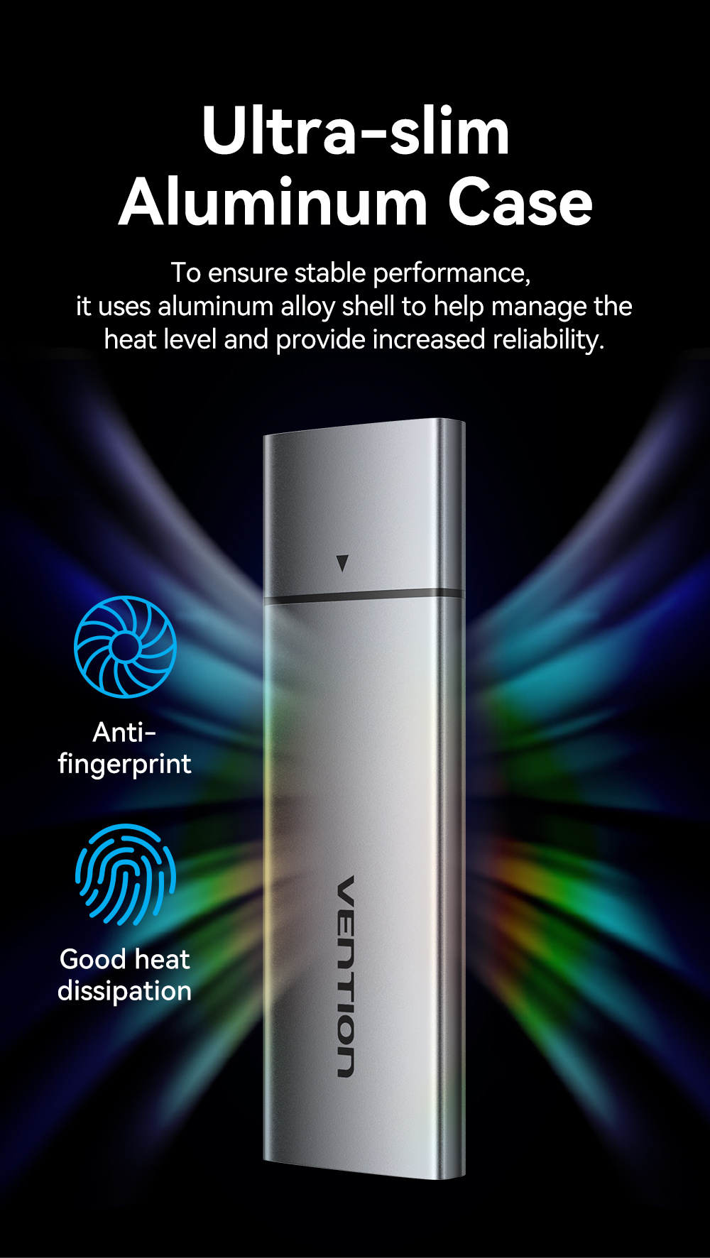 Vention SATA SSD Case 5Gbps M2 SSD Case For PC SATA B Key B+M Key to ...