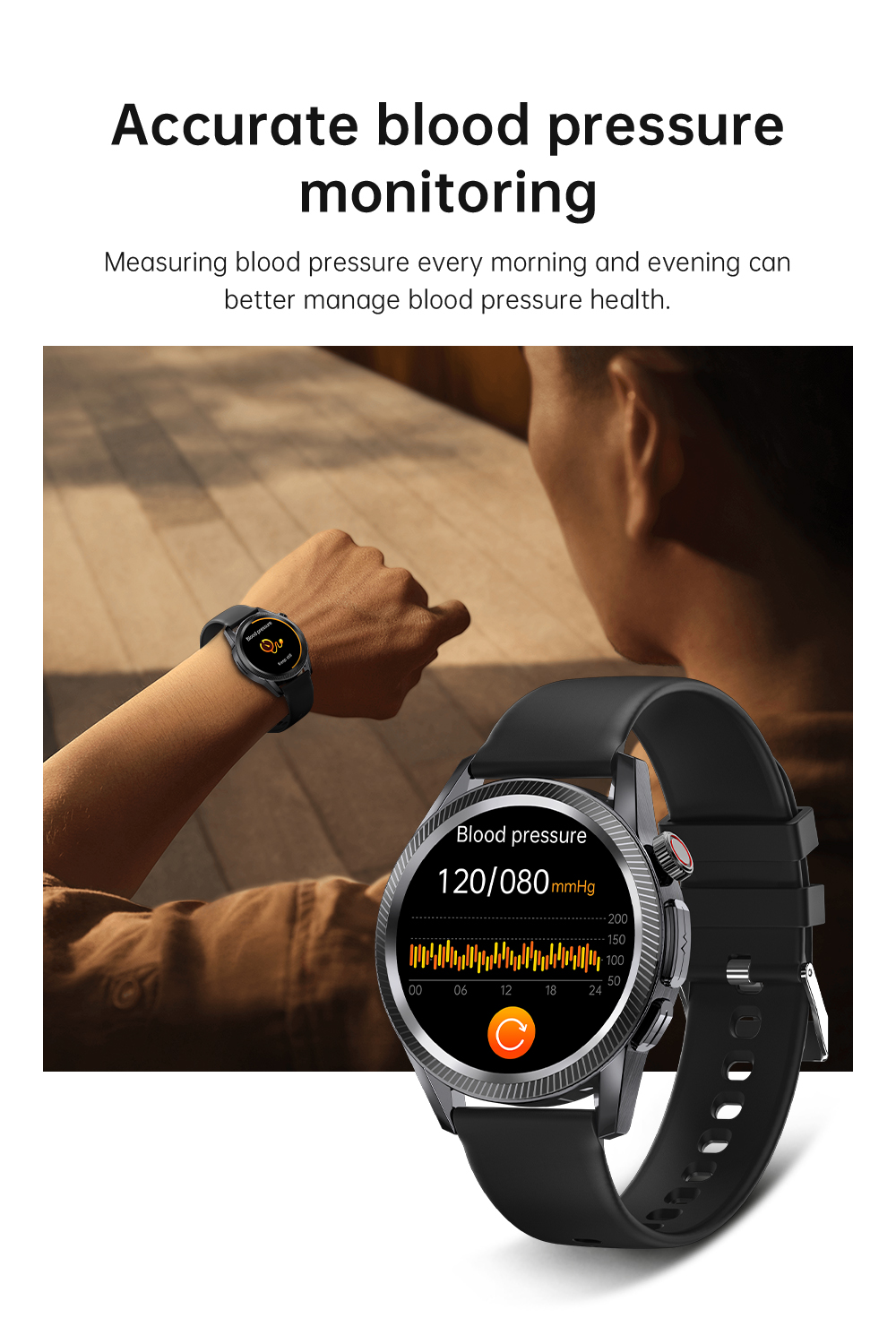 NORTH EDGE G30 Metal Body Smartwatch Electrocardiogram Blood Glucose ...