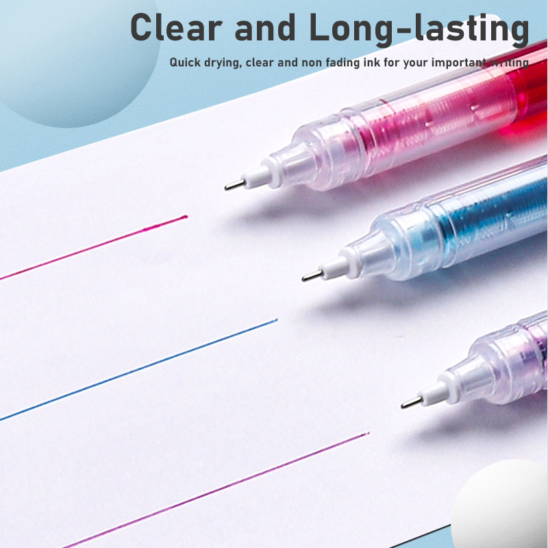 40PCS/Set Assorted Colors Gel Pen Liquid Ink Pen Smooth Writing Pen ...