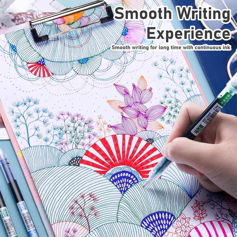40PCS/Set Assorted Colors Gel Pen Liquid Ink Pen Smooth Writing Pen ...