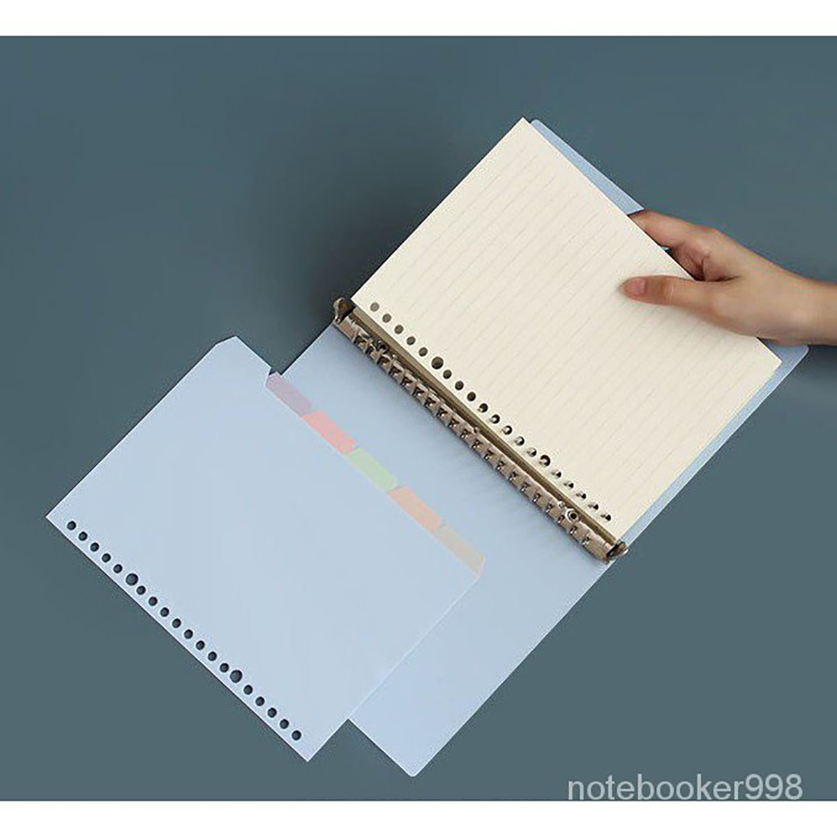 A5/B5 Soft Pastel Color Binder Notebook Refillable with Refills With ...