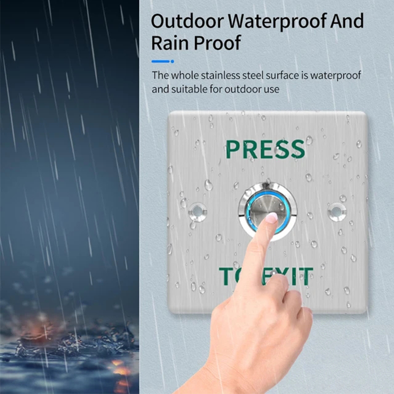 Waterproof Door Push Exit Button Gate Release Switch Opener COM NC NO ...