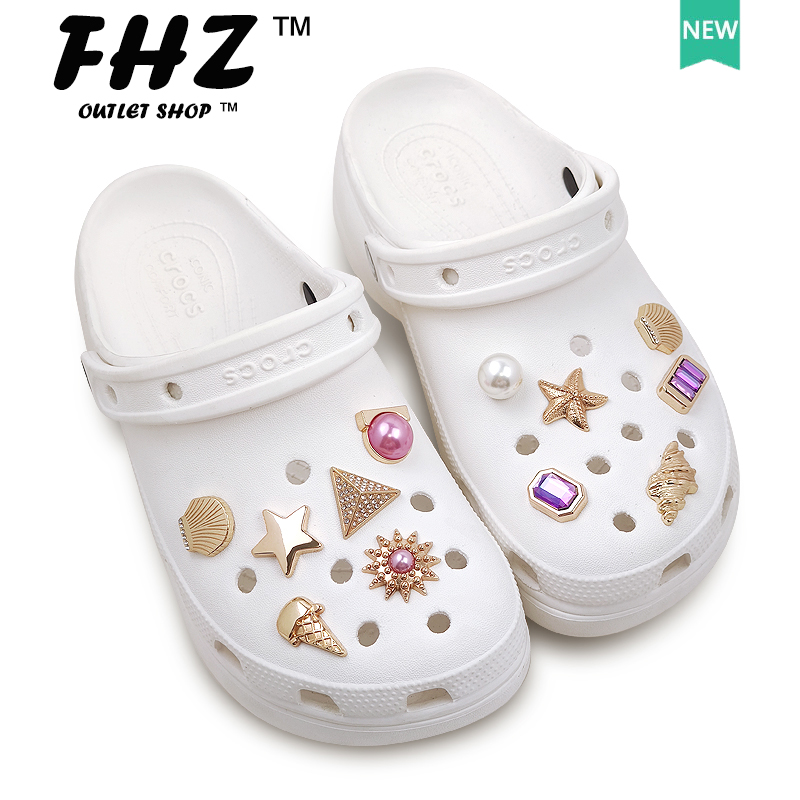 Jibbitz for crocs Creative DIY Matching Metal Crocs Charms Shoe Hole ...
