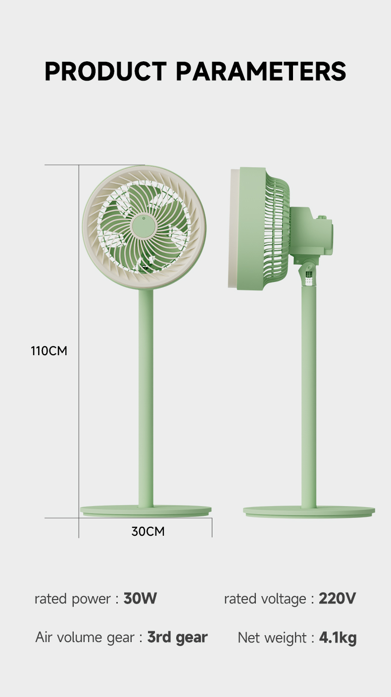 OOKAS Air Circulation Fan Electric Fan Stand 14/16 Inch Strong Wind ...