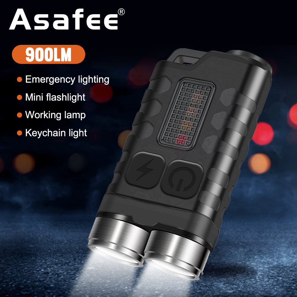 Asafee V3 Porable Mini Double-Headed 2*XPG Flashlight 900LM IP65 ...