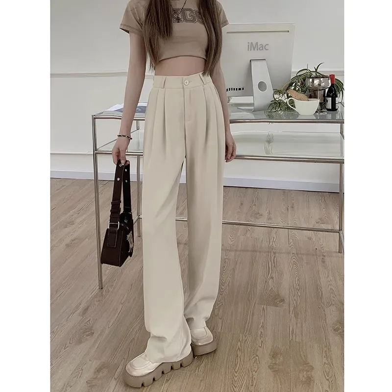 【Ready Stock】 S-6XL Suit Pants 21-47 High Waist Slimming Elastic Waist ...