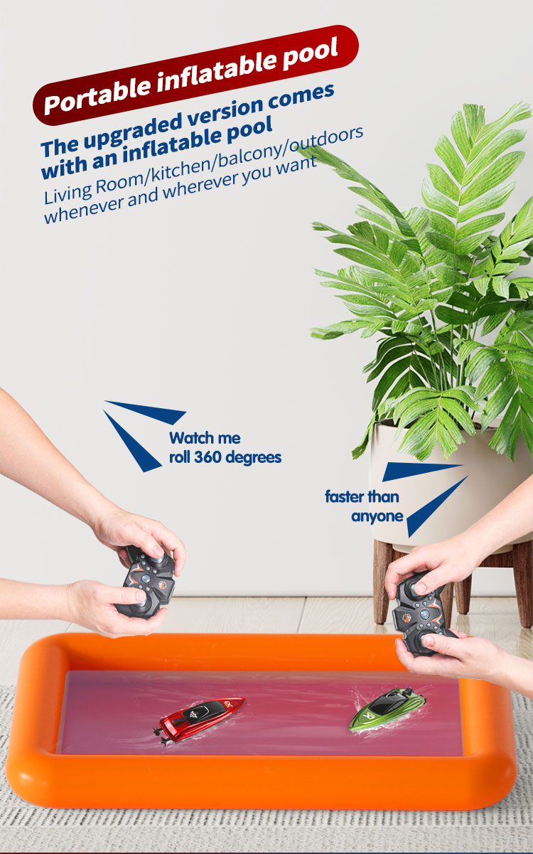 Mini RC Boat Ship 5km/h Radio Remote Control High Speed Ship with LED ...