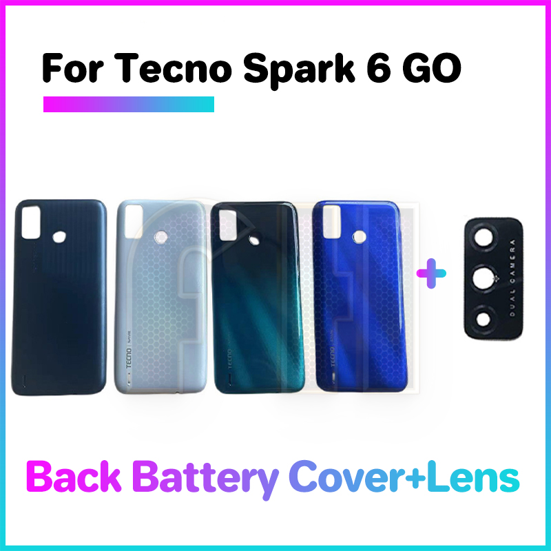 Back Battery Cover Glass Housing For TECNO Spark 6 GO KE5 KE5J KE5K ...