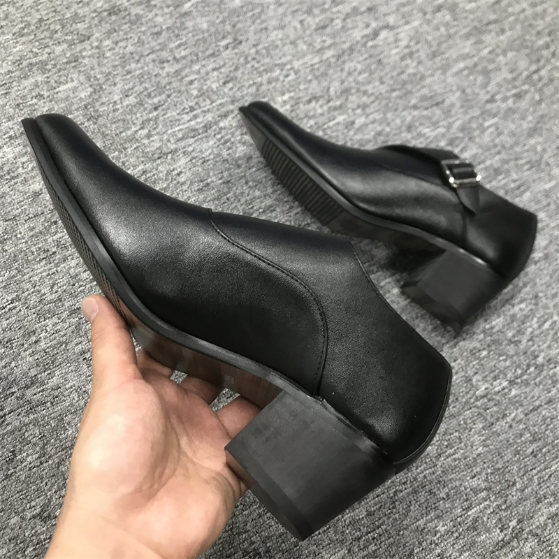 Increased Height 6cm Leather Shoes High Heel Office Dress Derby ...